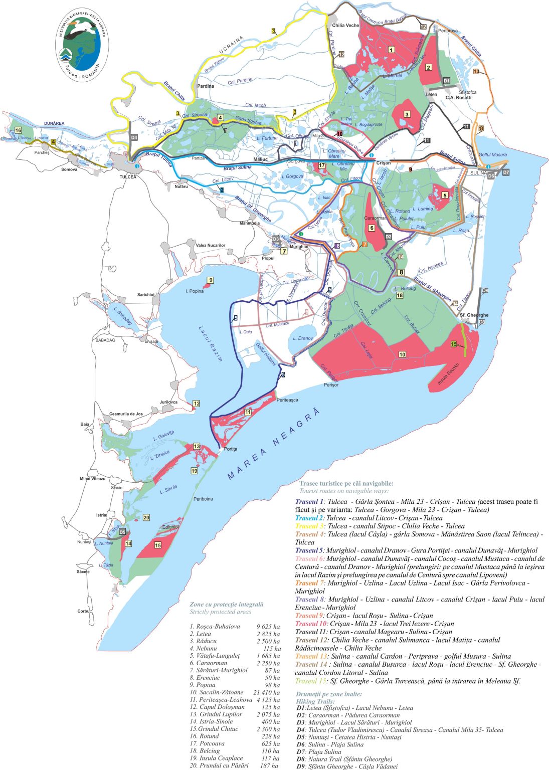 Delta Dunarii – Harta turistica / Danube Delta Travel Map – harti ...